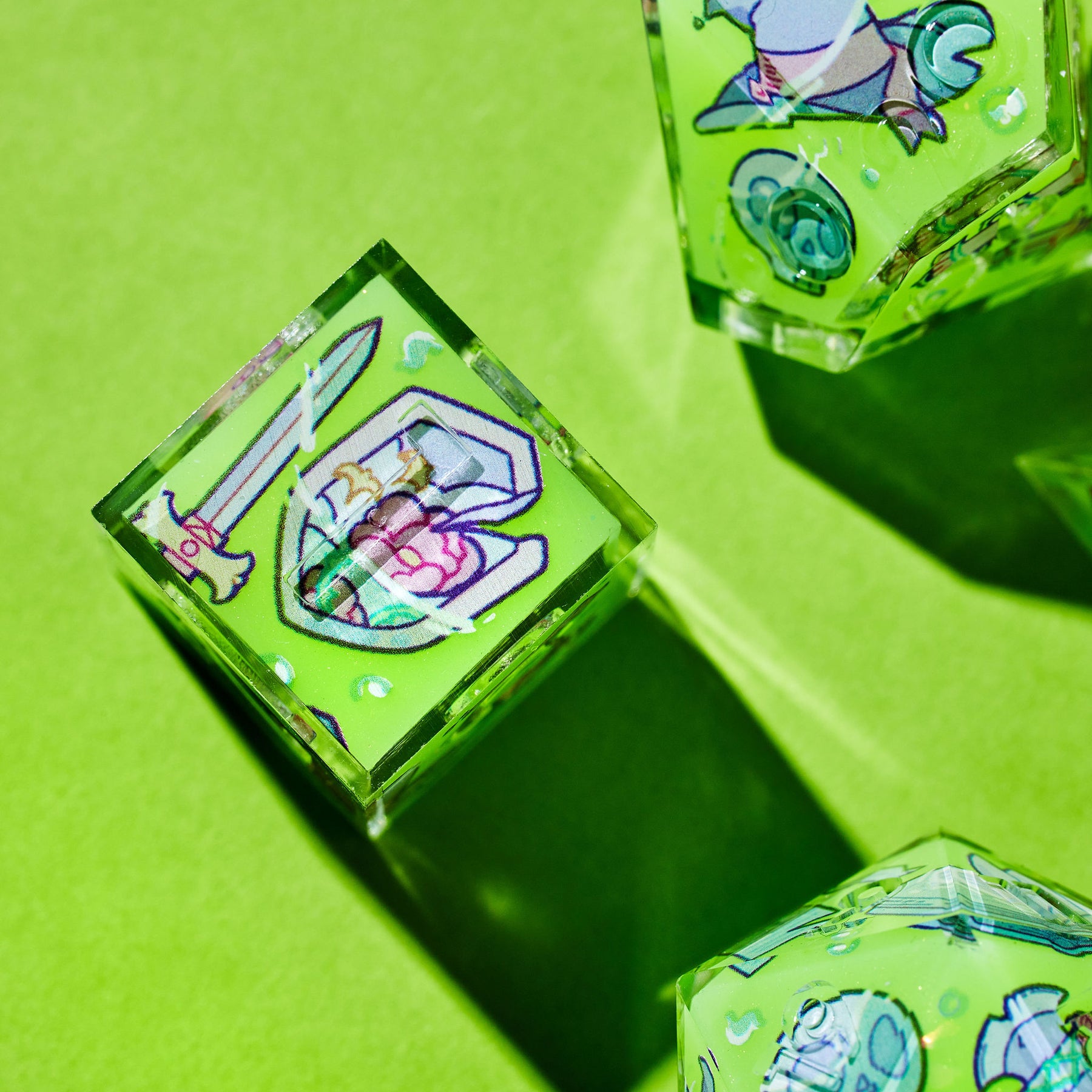 Death By Ooze 7-Piece Iconic Dice Set | Dispel - Premium Gaming Dice ...