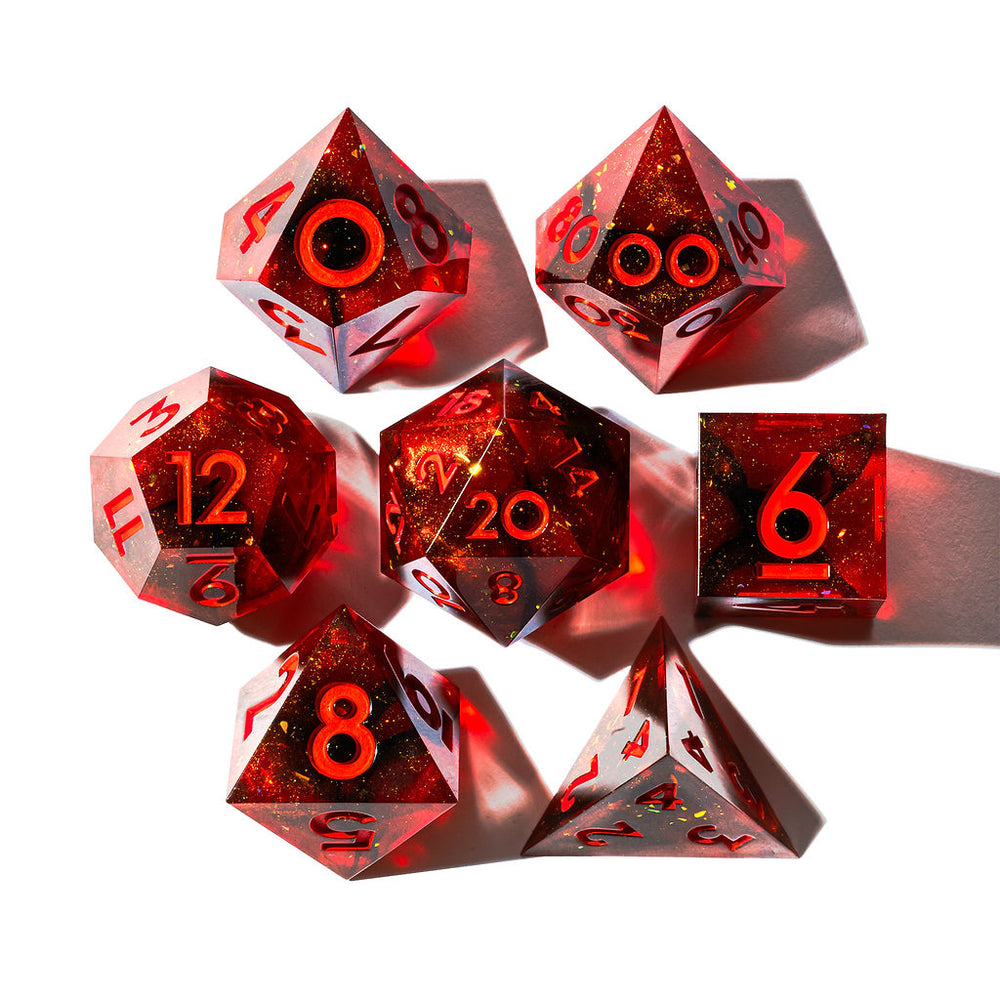 Hot Spot 7-Piece Polyhedral Dice Set | Dispel Dice®