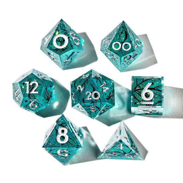 Ancient Wood 7-Piece Iconic Dice Set | Dispel Dice®