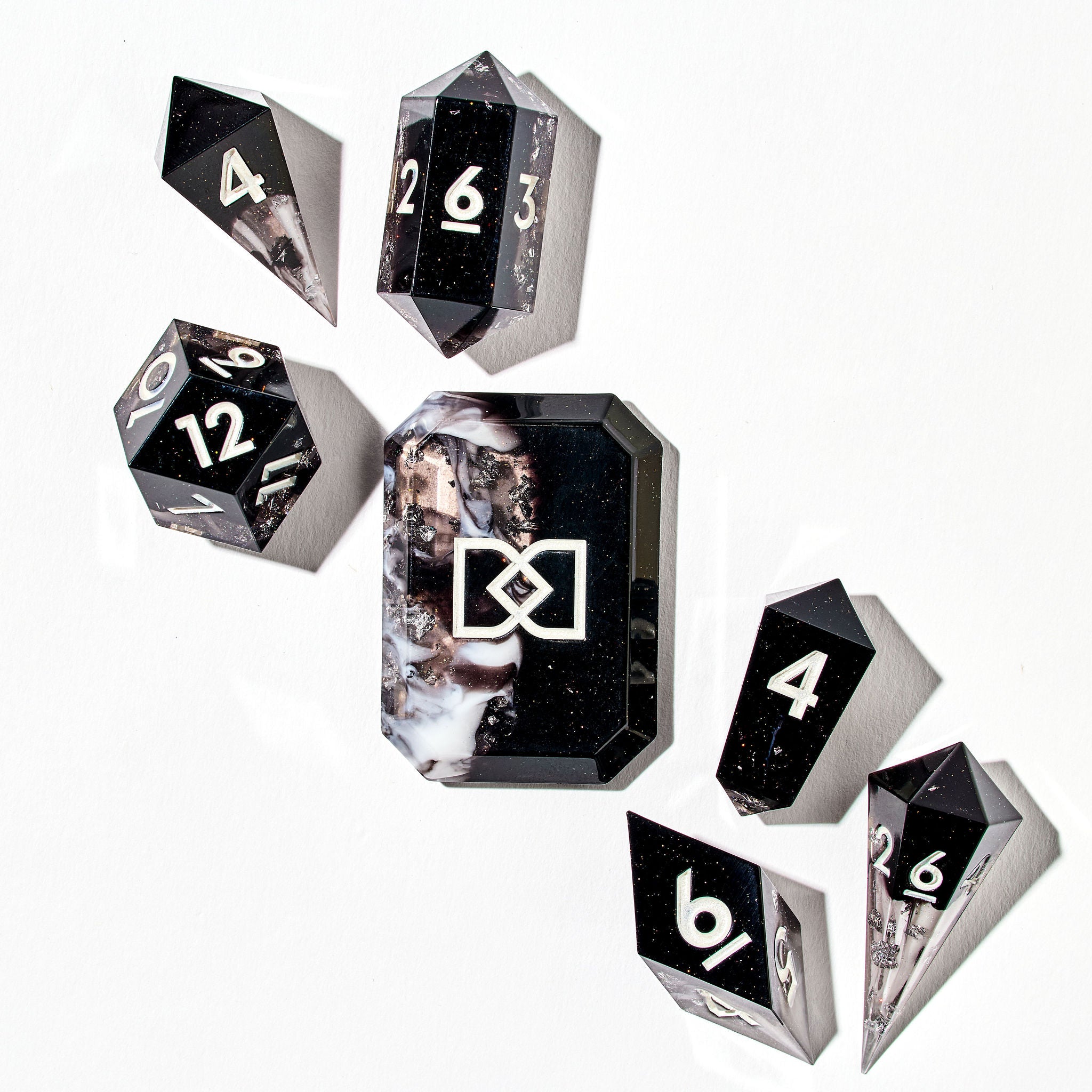 Cold Iron 7-Piece Jewel Shape Dice Set | Dispel Dice®