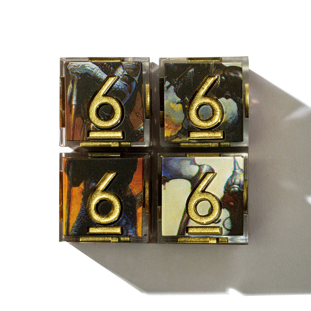 Frazetta x Dispel Death Dealer 4-Piece Iconic D6 Dice Set | Dispel Dice®