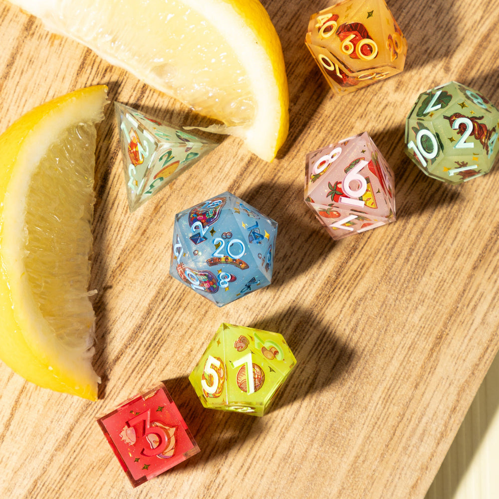 Dungeon Meshi 7-Piece Iconic Dice Set | Dispel Dice®