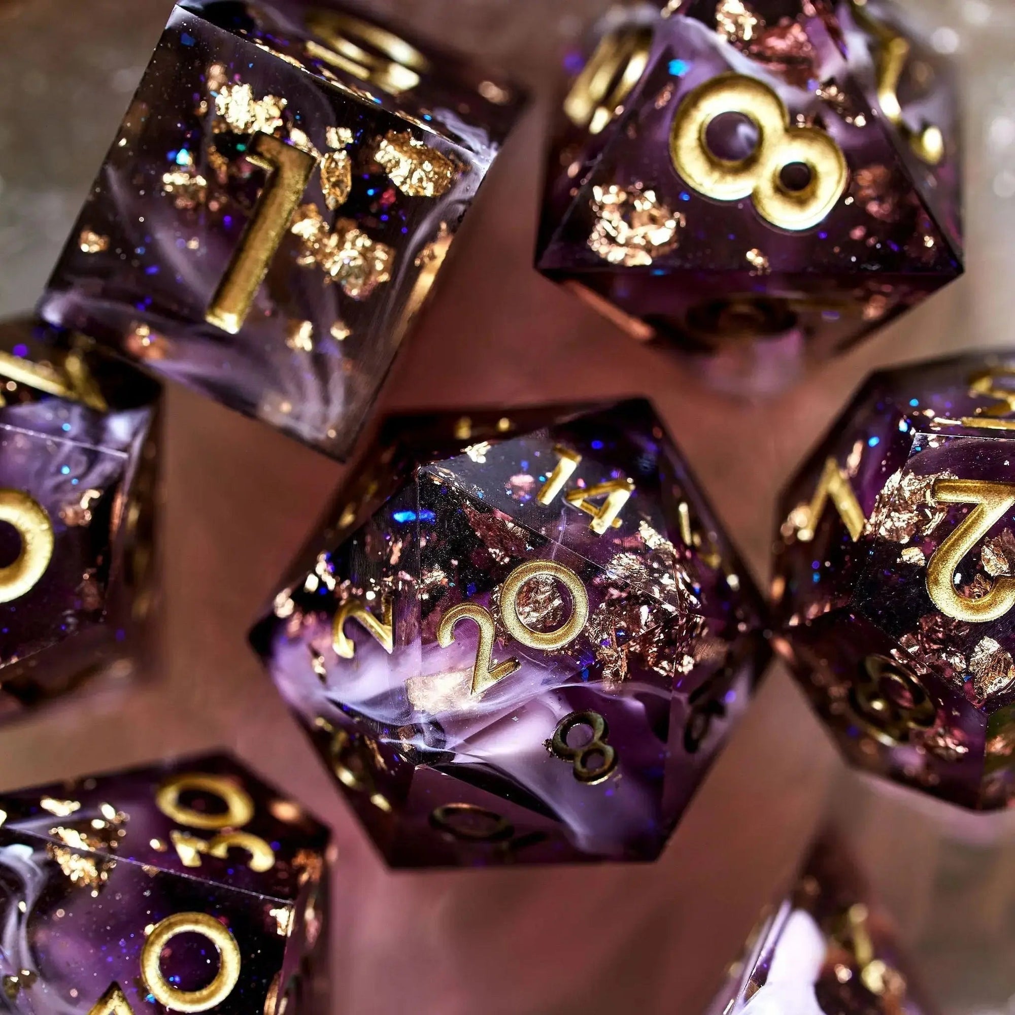 Orchid Dust Premium DnD Dice Set | Dispel Dice®